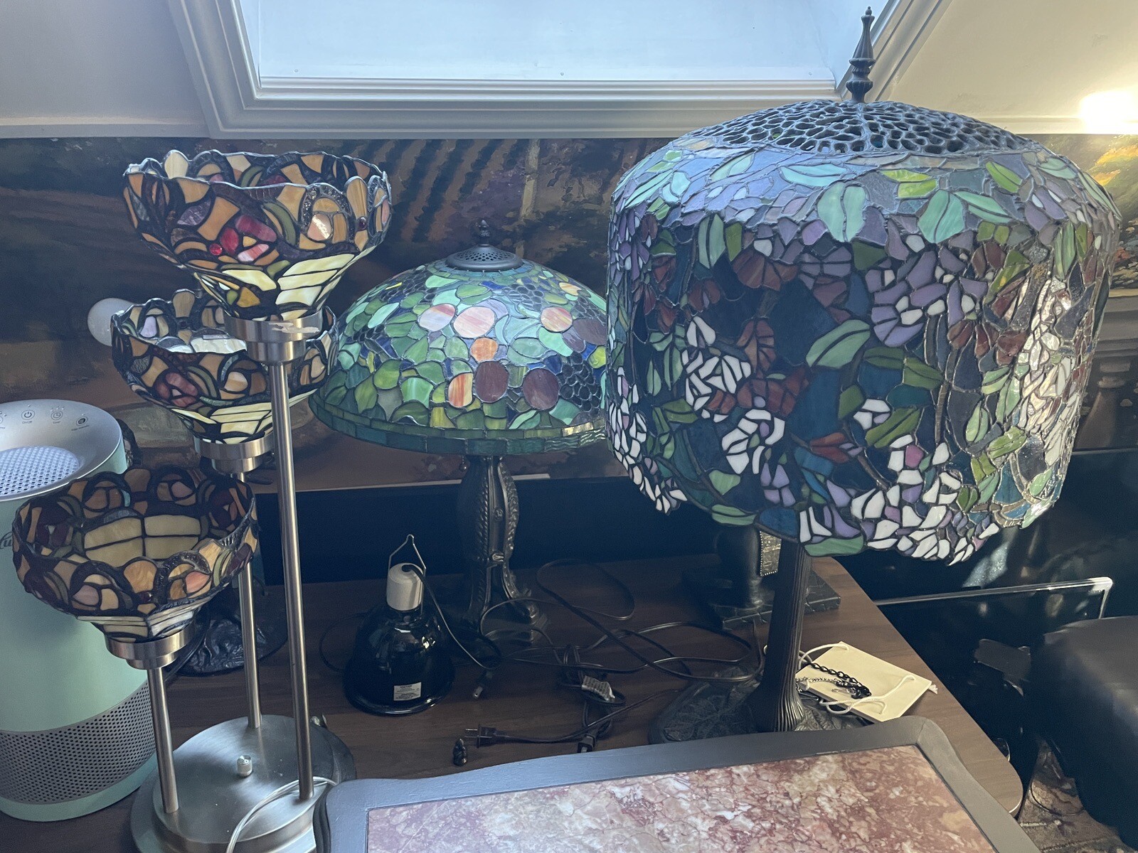 Tiffany Lamp Collection 60+ Lamps Older Reproductions. 30 Year Old ...