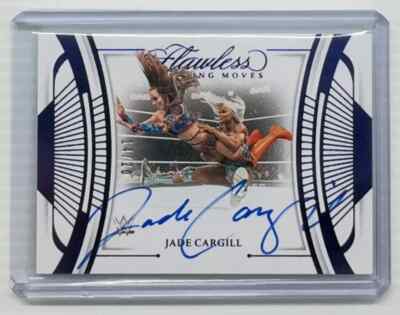 2024 Flawless WWE Jade Cargill Sapphire Finishing Moves Auto Autograph ...