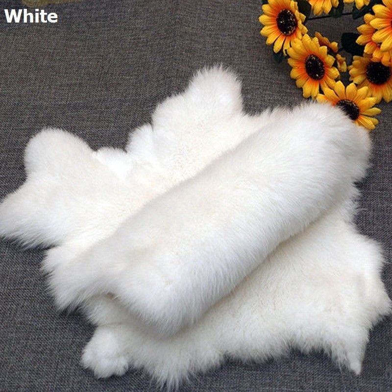 Rabbit Fur Pelt Fabric Costume Bag Scarf Accessories Craft Fluffy Soft ...