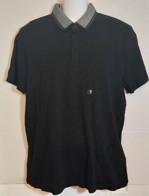 Express Polo Black Collar Men's Medium | eBay