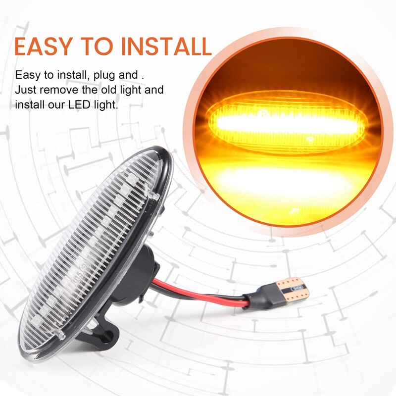 Car LED Dynamic Side Marker Signal Lamp Light Turn Lamp for J10 T31 ...