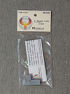 Phoenix Precision Models HO Scale 3' Single Cube Crate (4) PPM-31539 ...