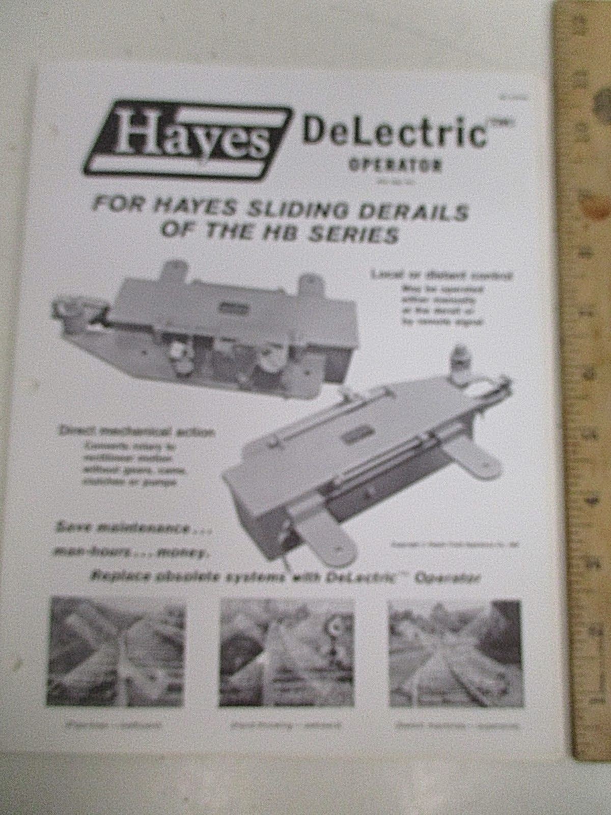 1967 Hayes DeLectric Operator Sliding Derails Track / Pictures Catalog ...