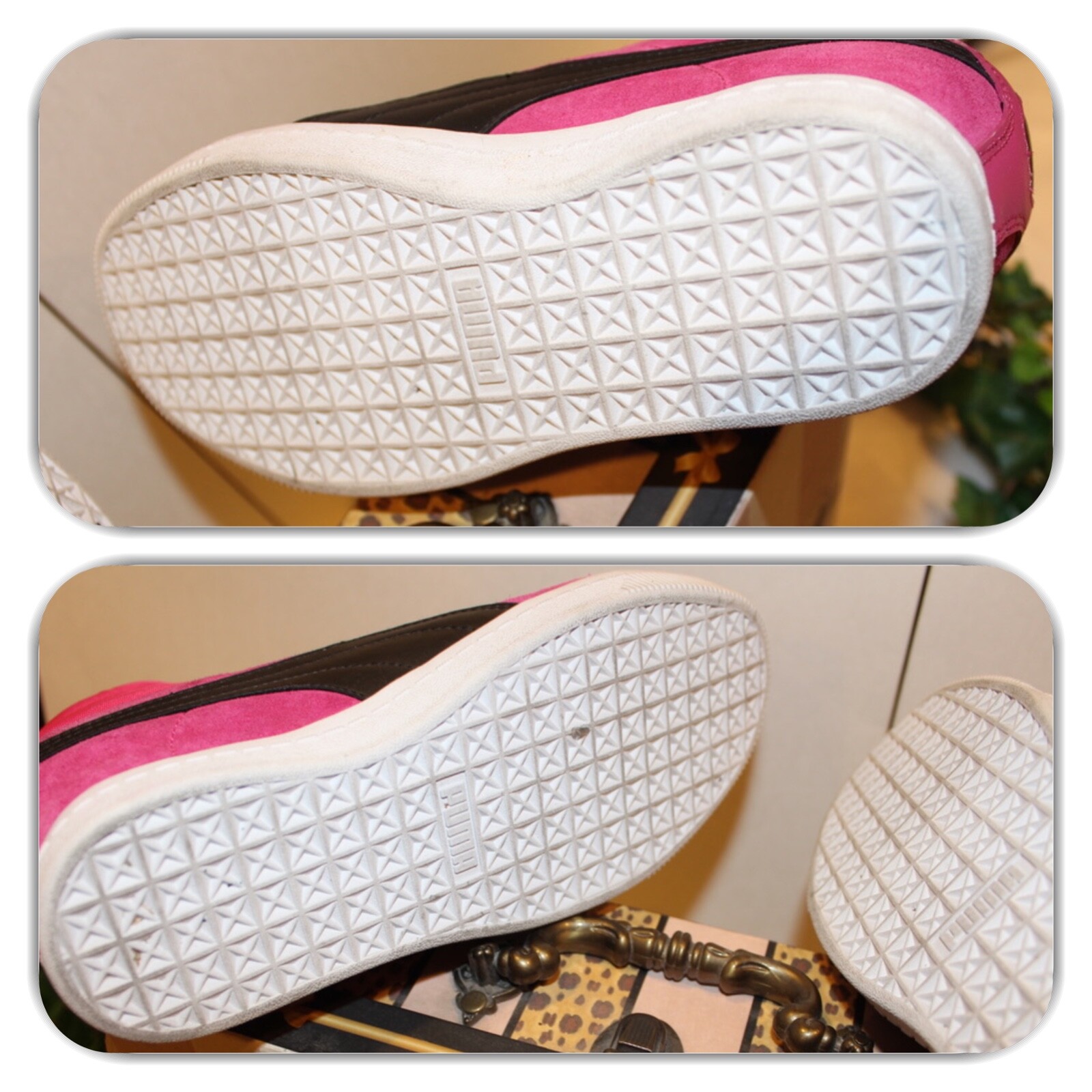 CHIC PUMA SUEDE LEATHER HIGH HEEL SNEAKER SHOES ! (SI… - Gem