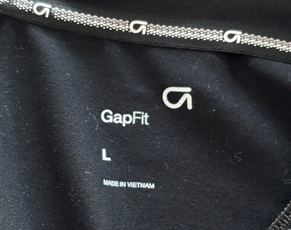 Women's Large - GAP FIT Black Athletic Zip-up Jacket! SO AWESOME!! | eBay