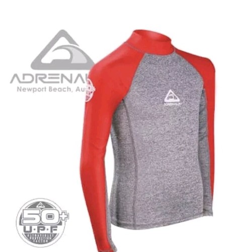 Boys Rash Vest Adrenalin NWT Size 16 Red Grey 50+Upf Beach Swim Top ...
