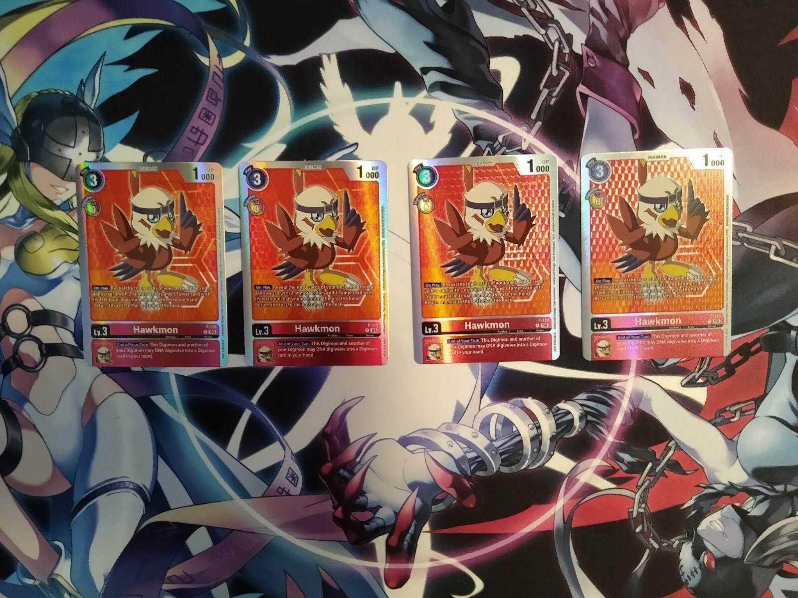 x4 Hawkmon P-119 Digimon Card | eBay