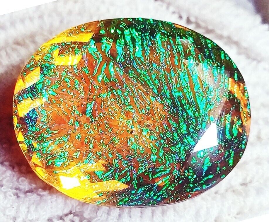 AA+++ Large Monarch Fire Opal 80.75 Ct. Doublet Oval Cut Loose Gemstone ...