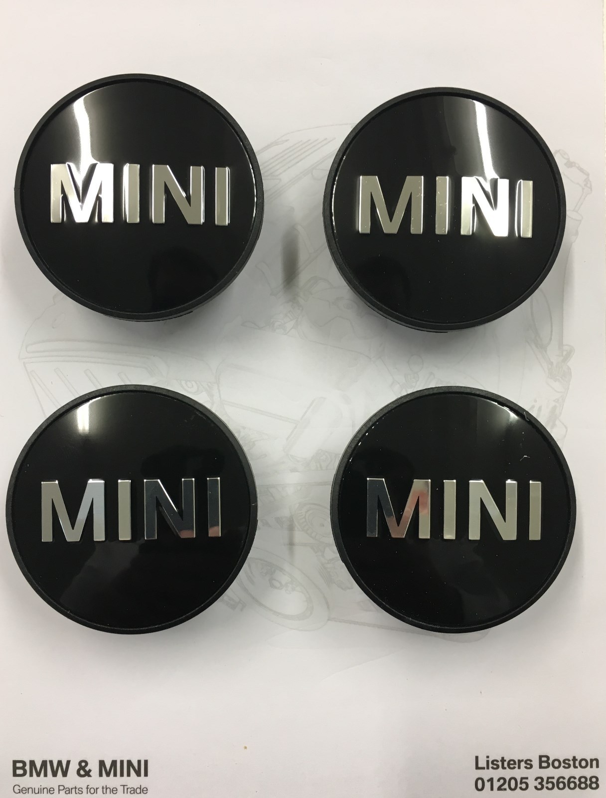 Genuine MINI Set of 4 Alloy Wheel Centre Caps 36131171069 R50/R53/R55 ...