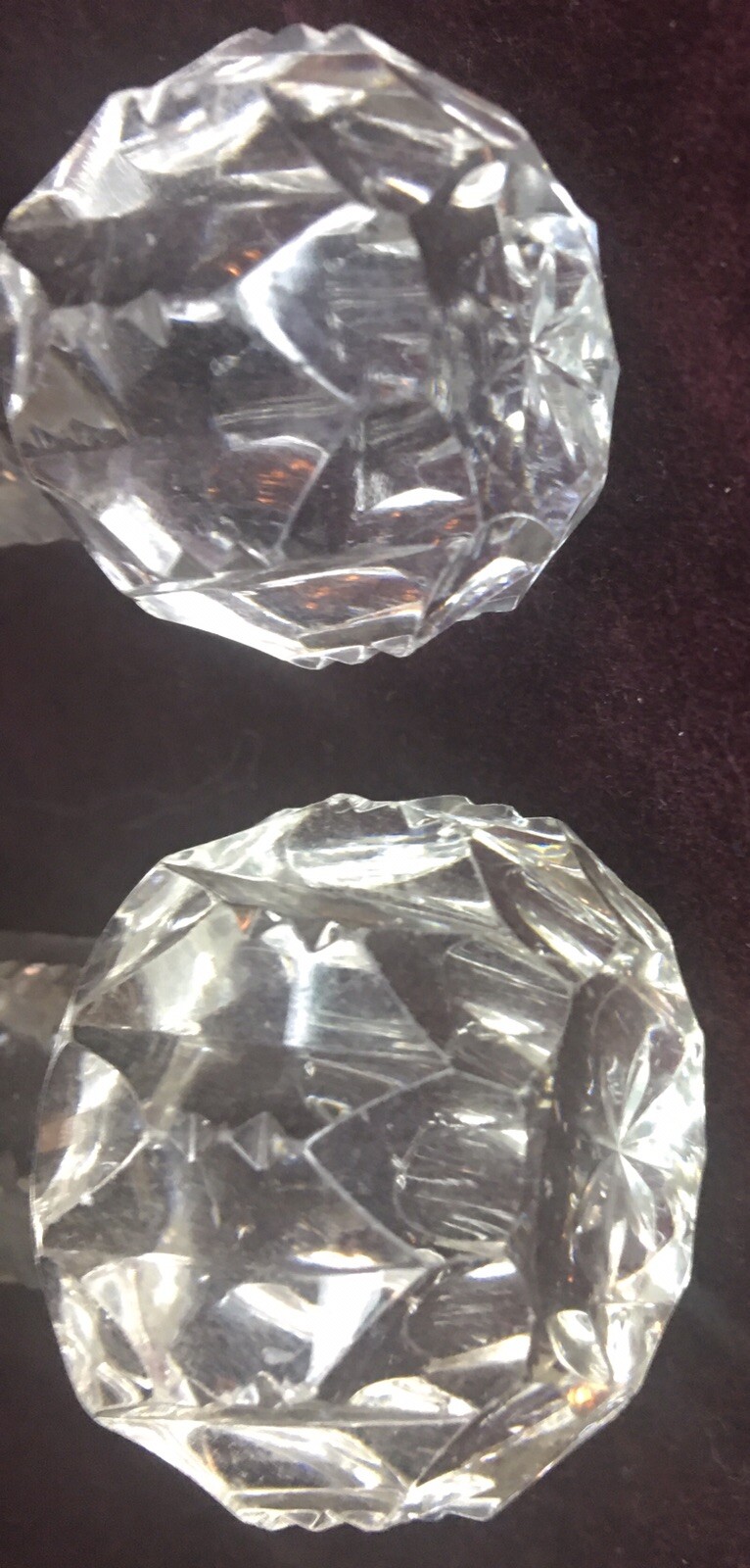 2 Vintage Antique Crystal Glass Knife Rests 4 1/4 Inches Long | eBay