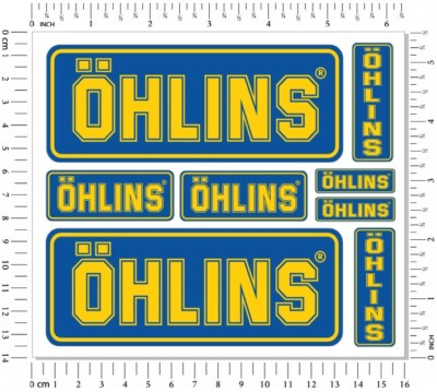 Ohlins Fork Shock Stickers Set Aprilia Ducati Kawasaki Graphics ...
