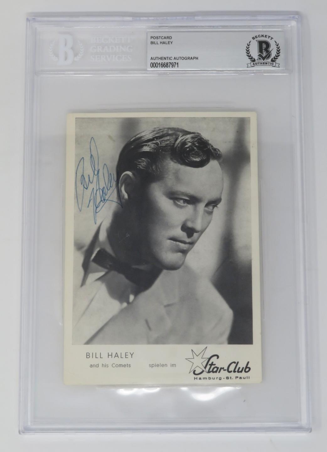 BILL HALEY & THE COMETS Signed Autograph Auto 4x6 Photo Postcard Slab ...