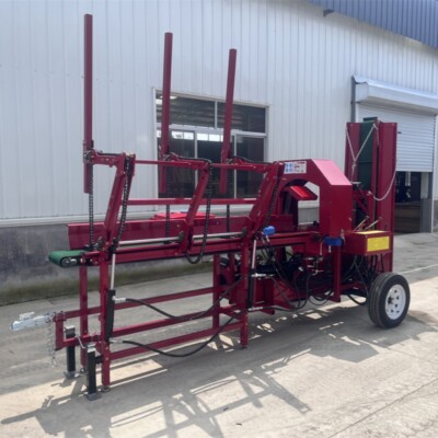 45T Firewood Processor 20hp Log Splitter w/ 118in Conveyor Skid Steer ...