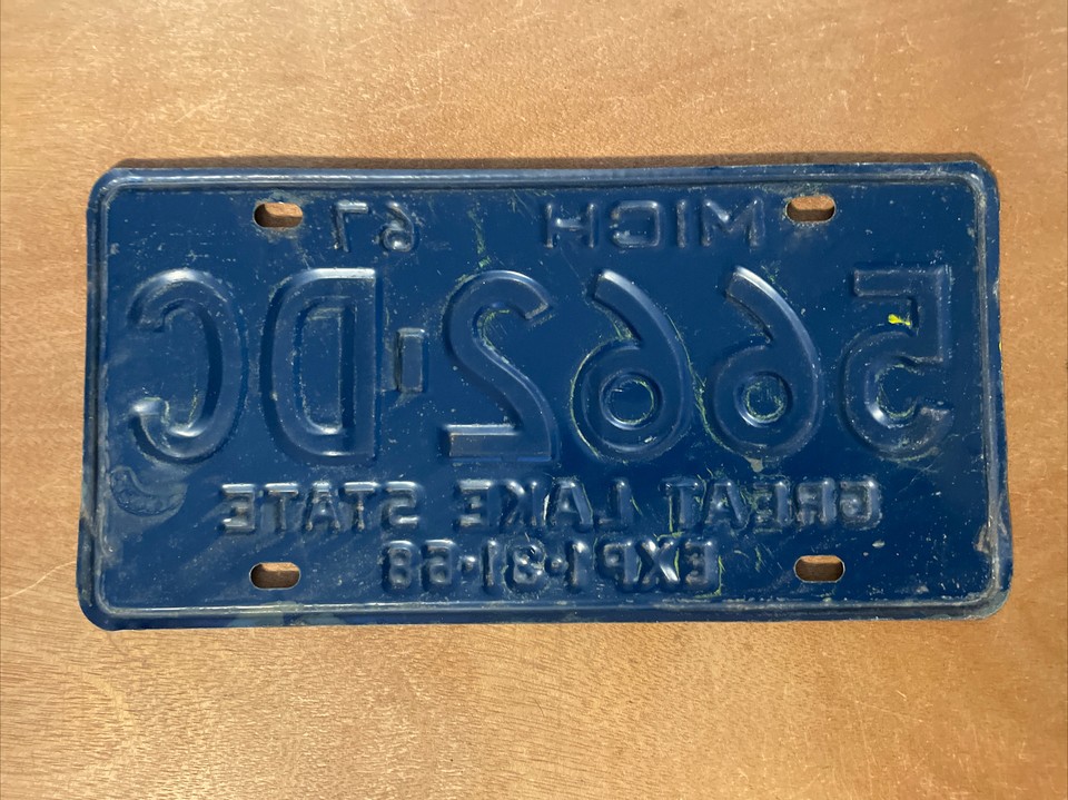 1967 Michigan License Plate Commercial # 5662-DC | eBay