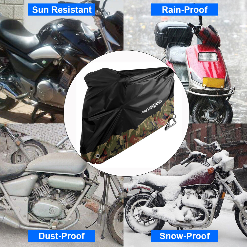 Large Waterproof Motorcycle Moped Bike Cover Rain Sun Outdoor Storage ...