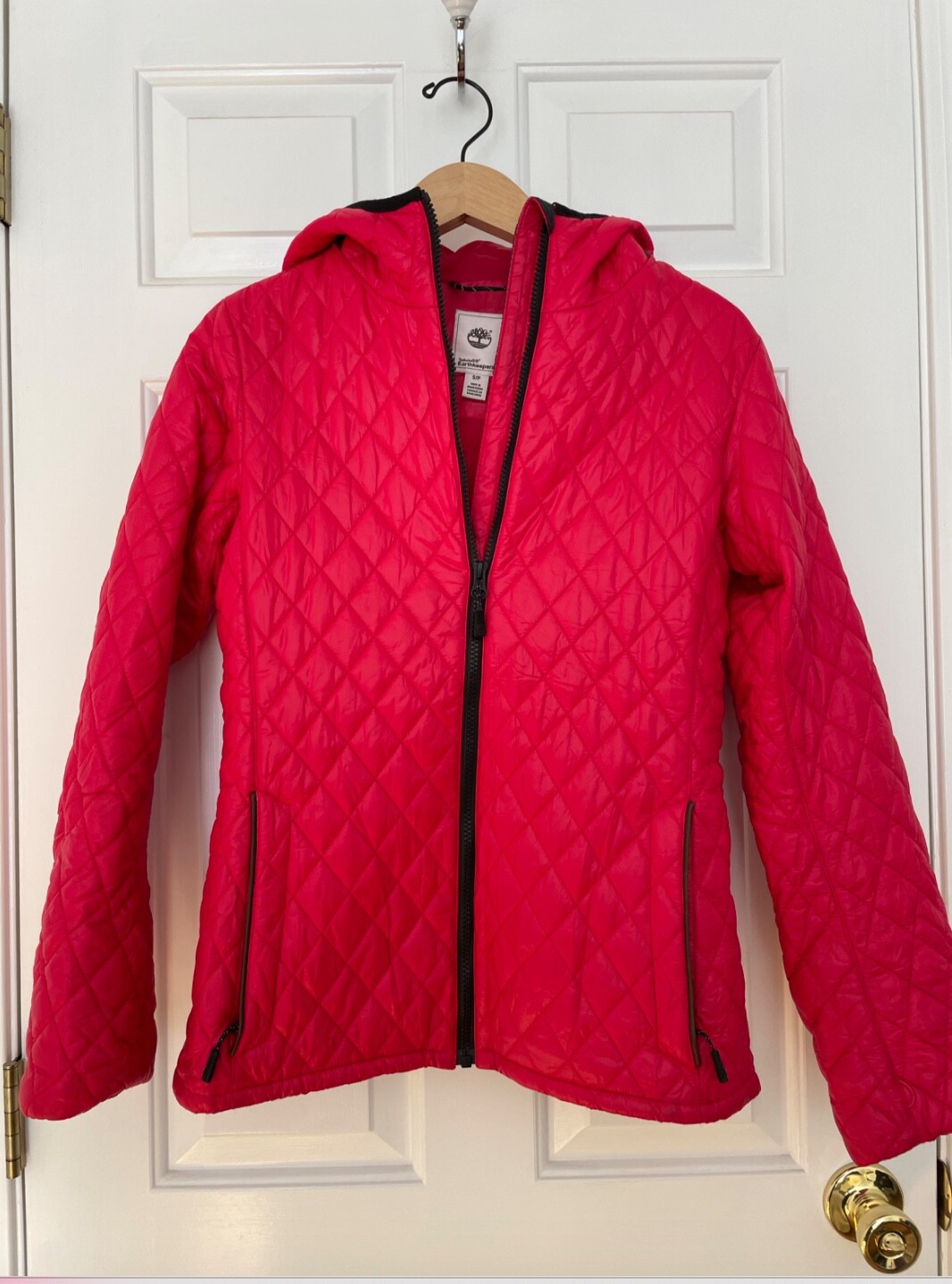 Women's Red Quilted Lightweight Timberland Jacket | eBay