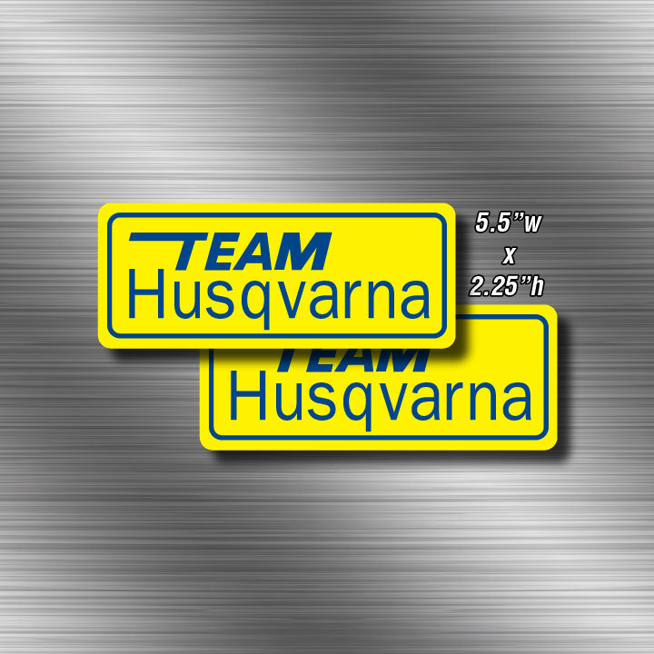 2x Vintage Motocross Team Husqvarna sticker Husky Decal 125 250 500 ...