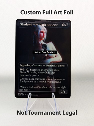 Shadowheart, Dark Justiciar Custom Foil Sticker on bulk MTG BG3 D&D ...