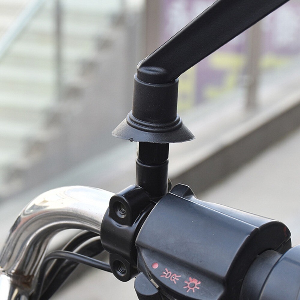 Black/Silver Handlebar Mirror Mount Clamp Aluminum Alloy Mounting Hole ...