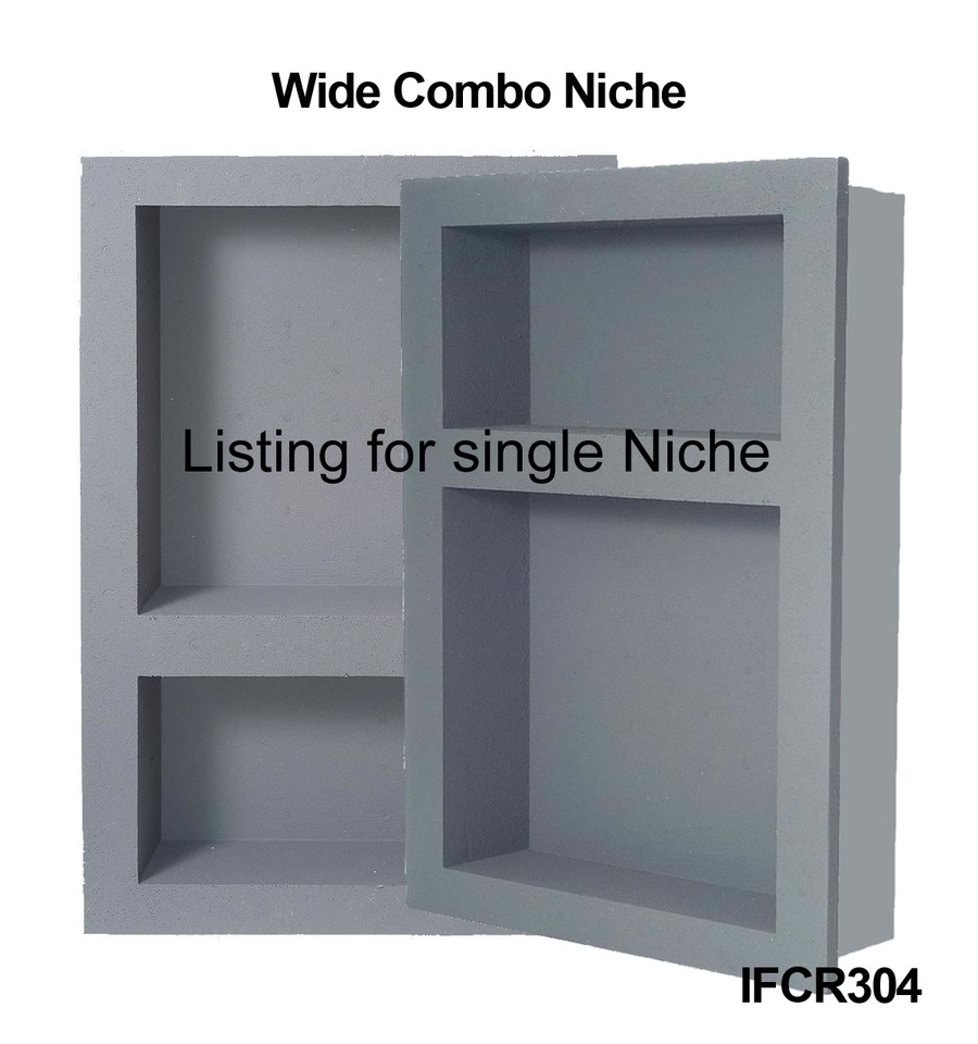 Preformed Ready to Tile Mega Combo Niche Recess 14 x 21 Soap Shampoo ...