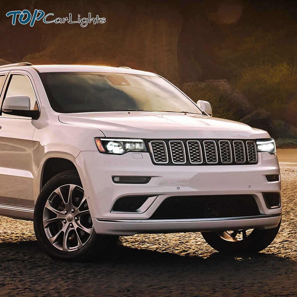 Pair LED 3Projector Headlights Set For 2014-2022 Jeep Grand Cherokee W ...