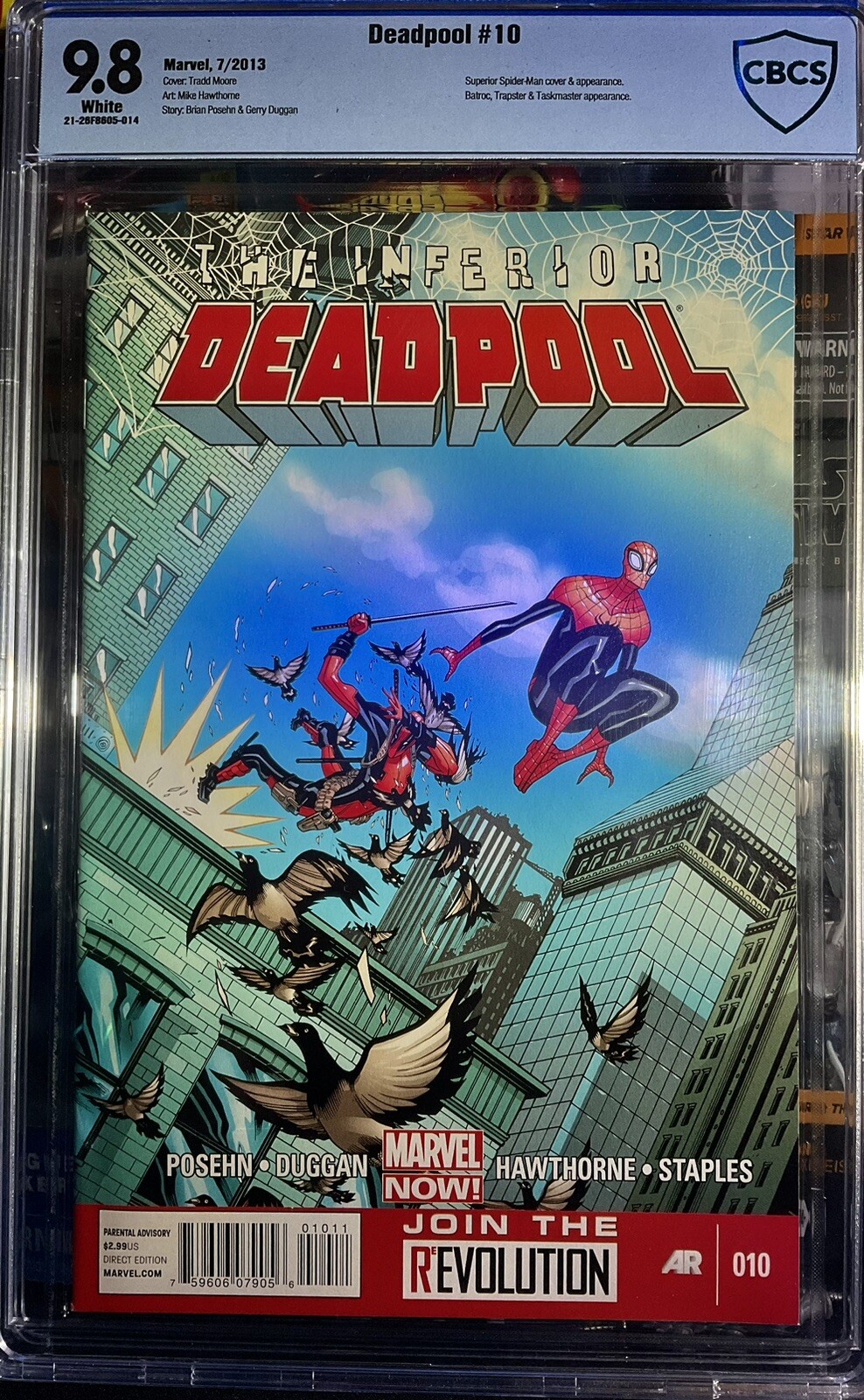 Deadpool #10 Spider-Man Pigeon Cover CBCS NM+ 9.8 White Pages | eBay