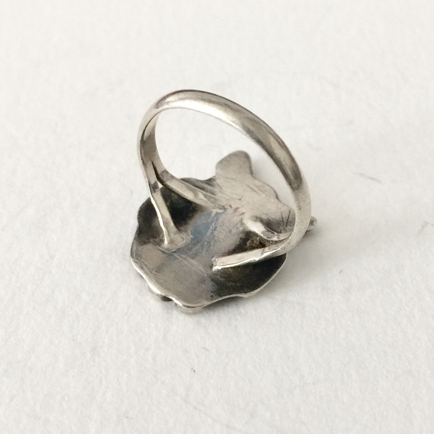 Old ZUNI BIRD RING - Sterling / Inlay - circa 1930 / … - Gem