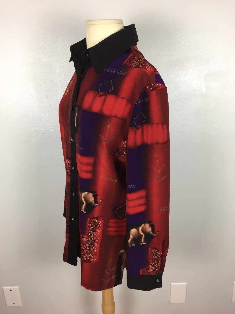 Vintage Unique Animal Print Shirt, Light Jacket, Drap… - Gem