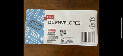 DL White Envelopes Coles NEW SEALED | eBay Australia