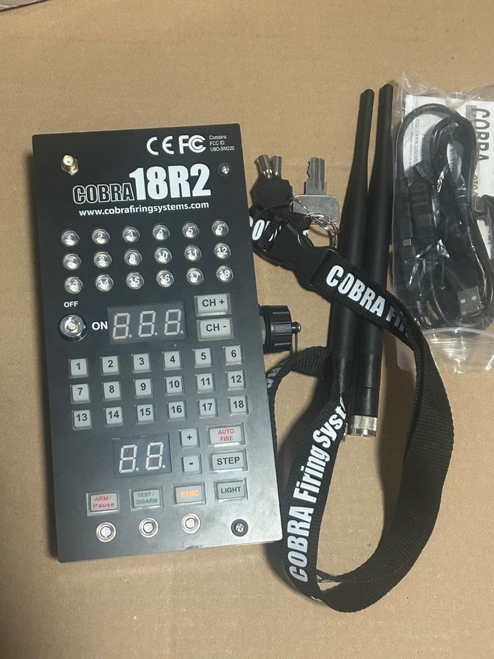 COBRA 18R2 + 18M with Onboard Cues - Firework Firing System - Used Once | eBay