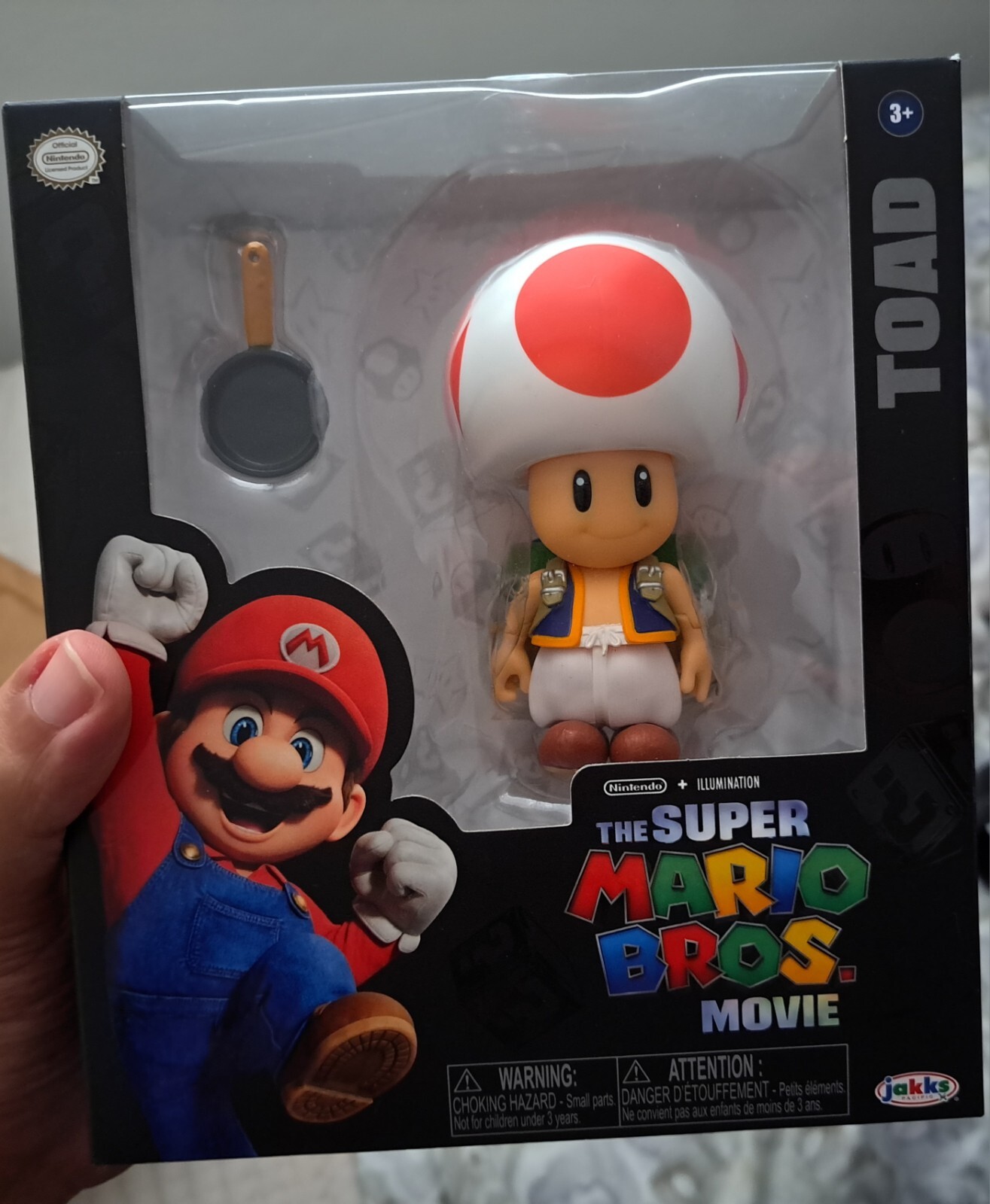 Nintendo The Super Mario Bros. Brothers Movie Toad Figure with Frying ...