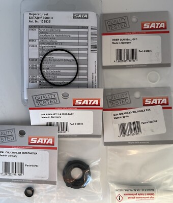 SATA JET 3000B RP/HVLP ULTIMATE REBUILD KIT SEE DESCRIPTION FOR ADDED ...