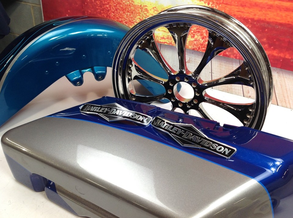 Genuine Harley Softail Skull Willie G Fuel Gas Tank Set Emblems Badges ...