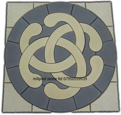 PAVING LOVE KNOT CIRCLE & BUFF SQ OFF KIT SLABS PATIO (DELIVERY ...