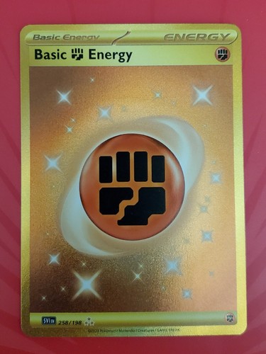 Pokemon TCG Scarlet and Violet Gold Basic Fighting Energy 258/198 | eBay