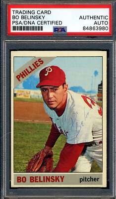 Bo Belinsky PSA DNA Signed 1966 Topps Autograph | eBay
