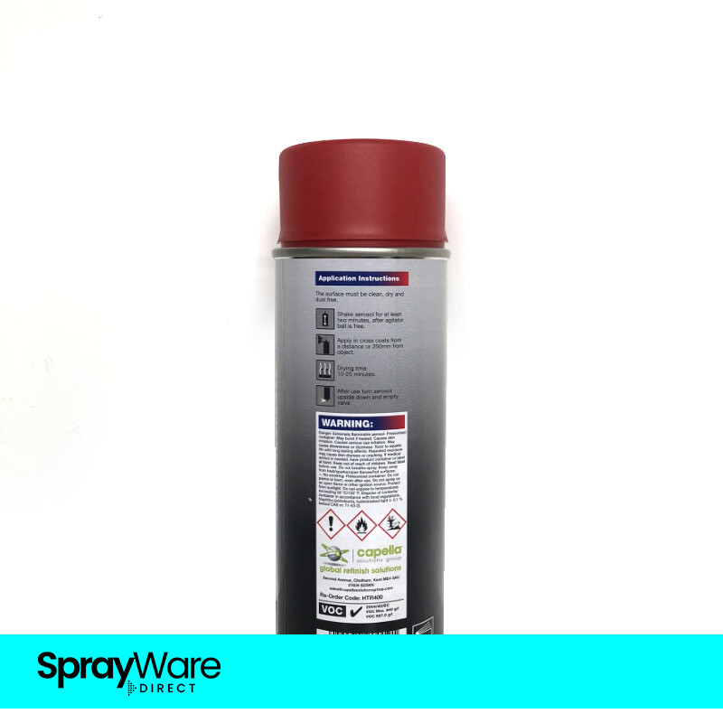 Promatic Red High Temperature Spray Paint Aerosol Multi Purpose HTR400 ...