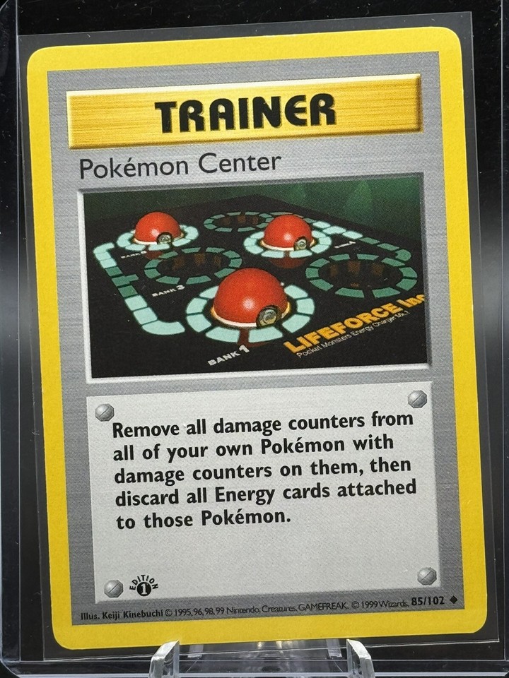 Pokemon TCG 1999 Base Set 1st Edition Trainer Scoop Up Pokemon Center ...