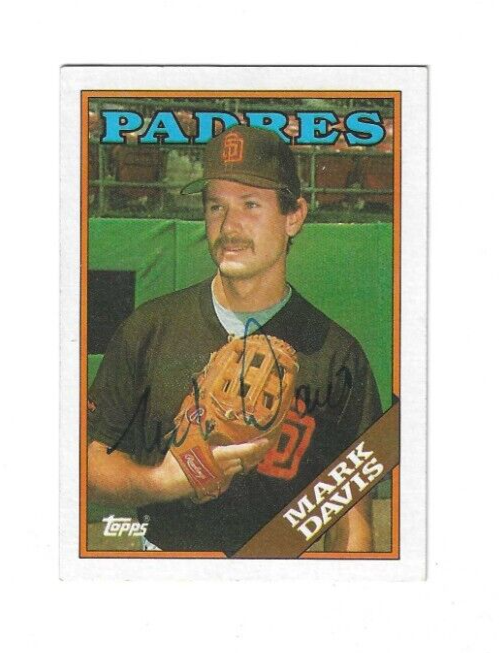 Signed Autographed MARK DAVIS San Diego Padres 1988 Topps Card #482 COA ...