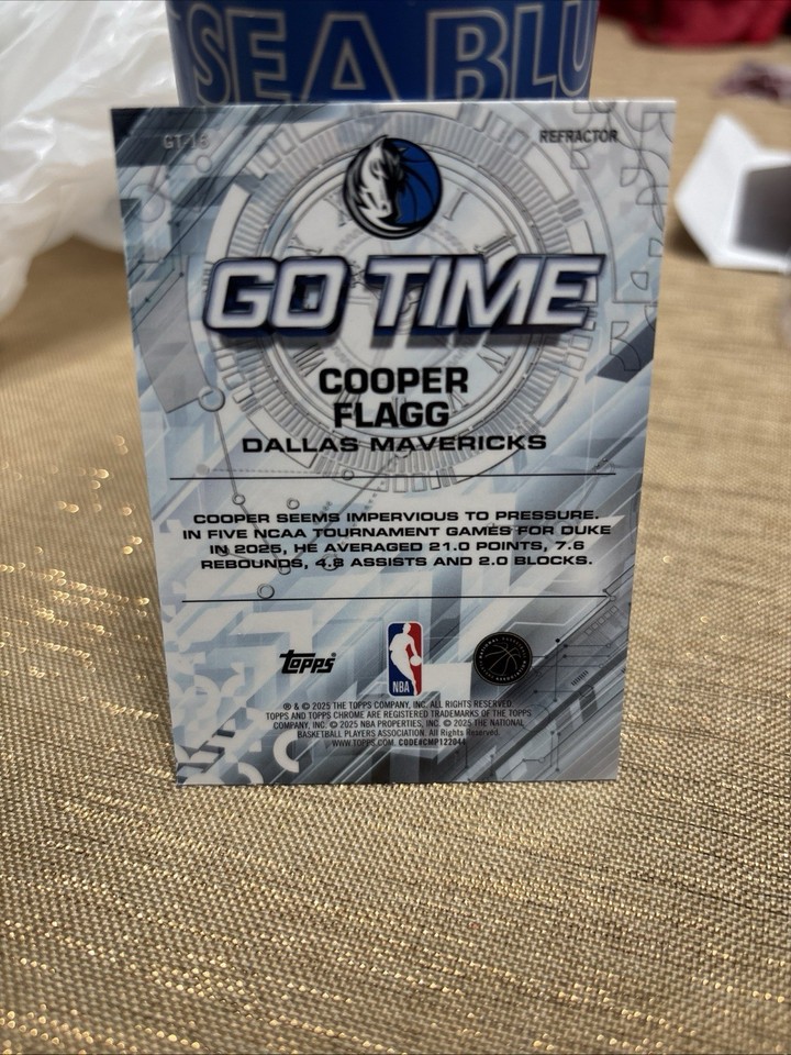 2025-26 Topps Chrome Basketball Cooper Flagg Go Time Insert Refractor # ...
