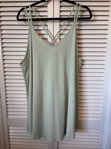 LuLaRoe Daniella Cross-Back V-neck Camisole Tank BNWT 2XL Mint Green | eBay