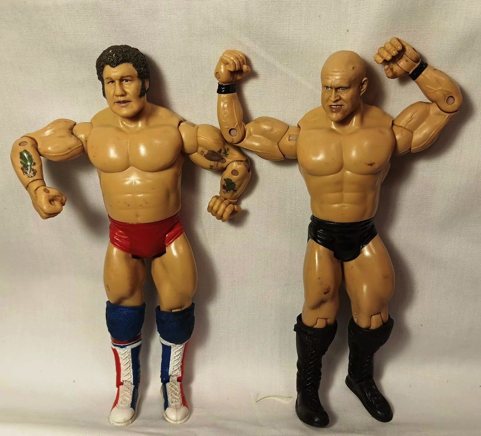 6 WWE WRESTLERS Action Figurines Flair-Kane-Austin-Dreamer-Spirit-Race ...