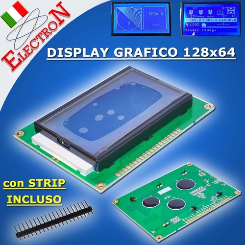 Display grafico 12864 128x64 - V2.2 / LCD ST7920 BLU GRAPHIC LED ...