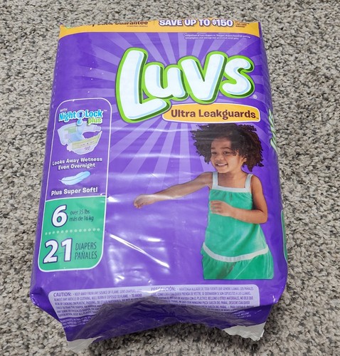 Luvs Size 6 Ultra Leakguards Monkey Print Vintage Rare 21Ct | eBay