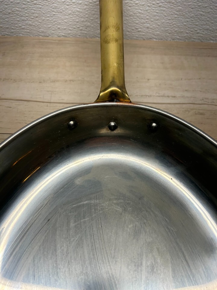 Tagus Portugal Solid Copper Oval Fish Saute Pan 13.5" x 9.5" Long Brass ...
