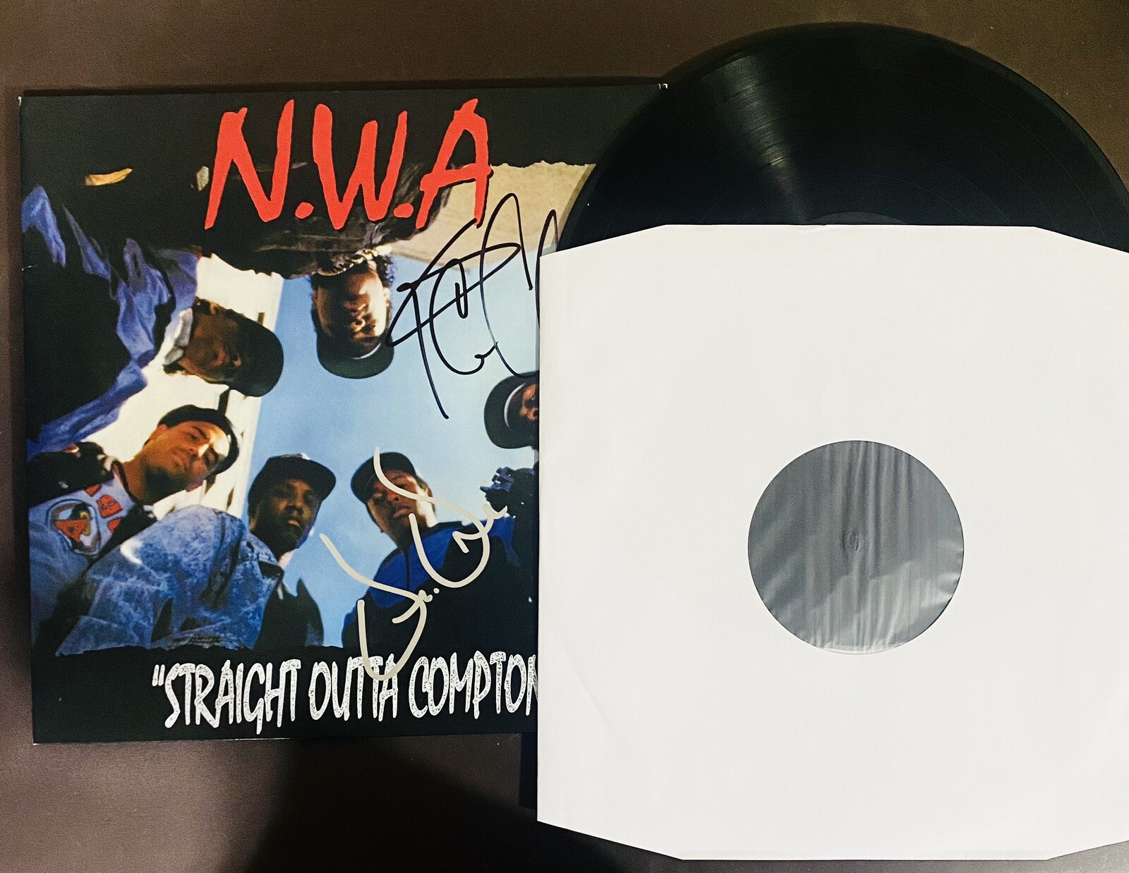 DR DRE ICE CUBE Signed N.W.A NWA STRAIGHT OUTTA COMPTON Album Vinyl LP ...