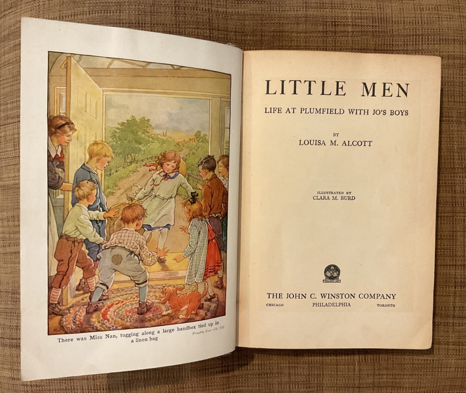 Antique/Vtg Little Men Book 1928 Louisa M. Alcott John C. Winston ...
