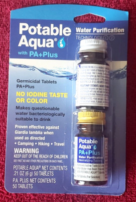 Potable Aqua Iodine Germicidal Water Purification_PA+_50-Tablets_No ...