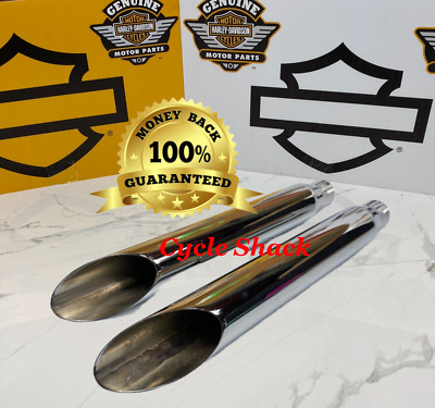 Cycle shack🔥95-17 Muffler Harley Dyna FXDB FXD FXDWG Baloney Cut Slash ...