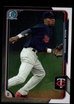 NICK GORDON MINNESOTA TWINS ROOKIE #BCP75 RC SP 2015 BOWMAN CHROME GEM ...
